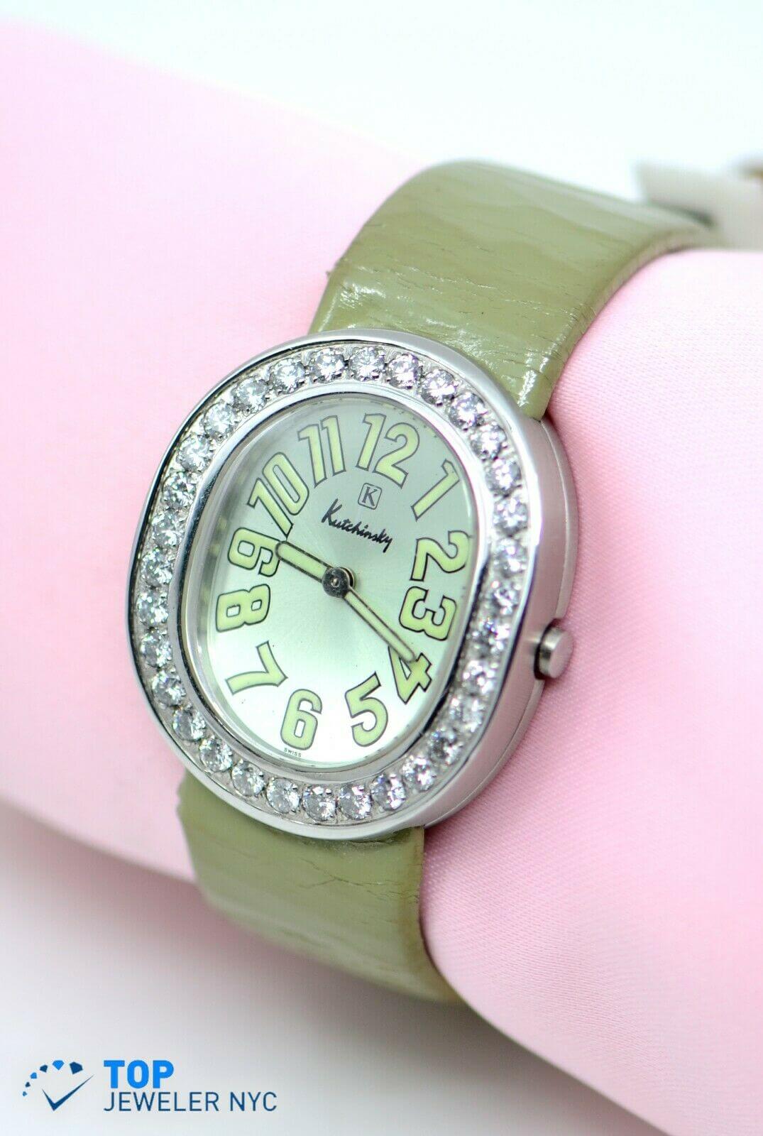 Kutchinsky L’ovale Ladies Diamond bezel watch – Top Jeweler NYC