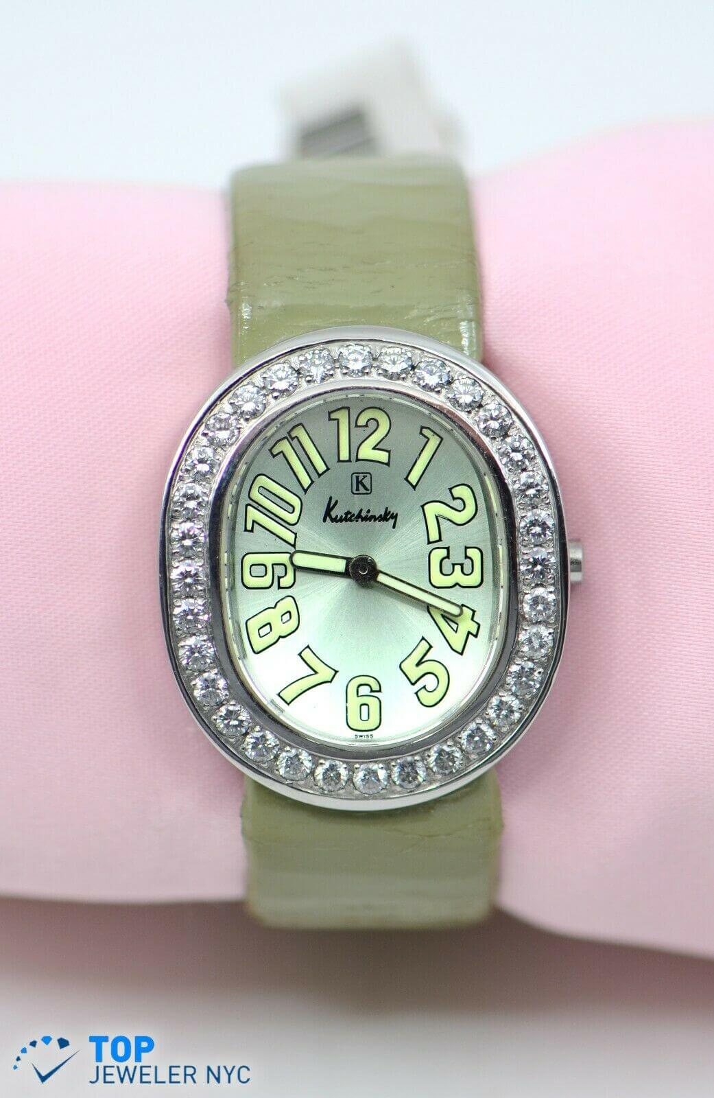Kutchinsky L’ovale Ladies Diamond bezel watch – Top Jeweler NYC