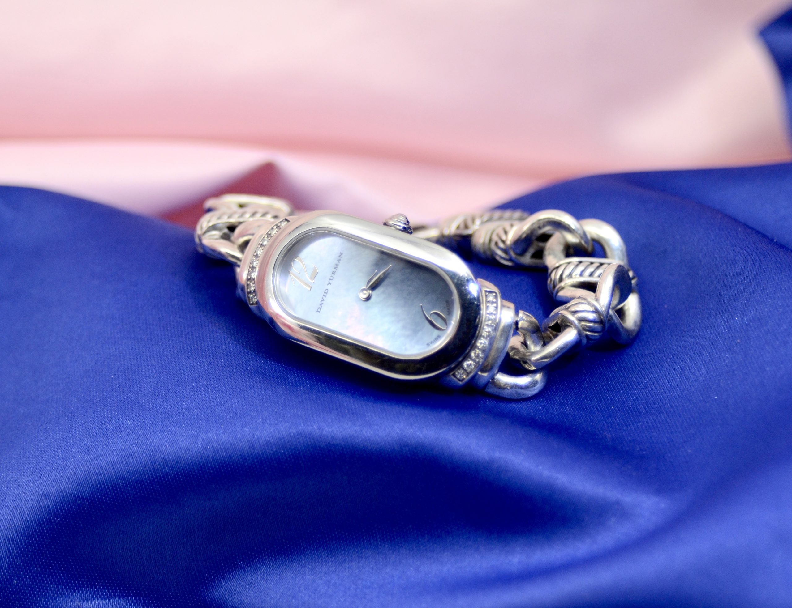 David Yurman Ladies Silver 925 & Stainless Steel Watch with diamonds ...