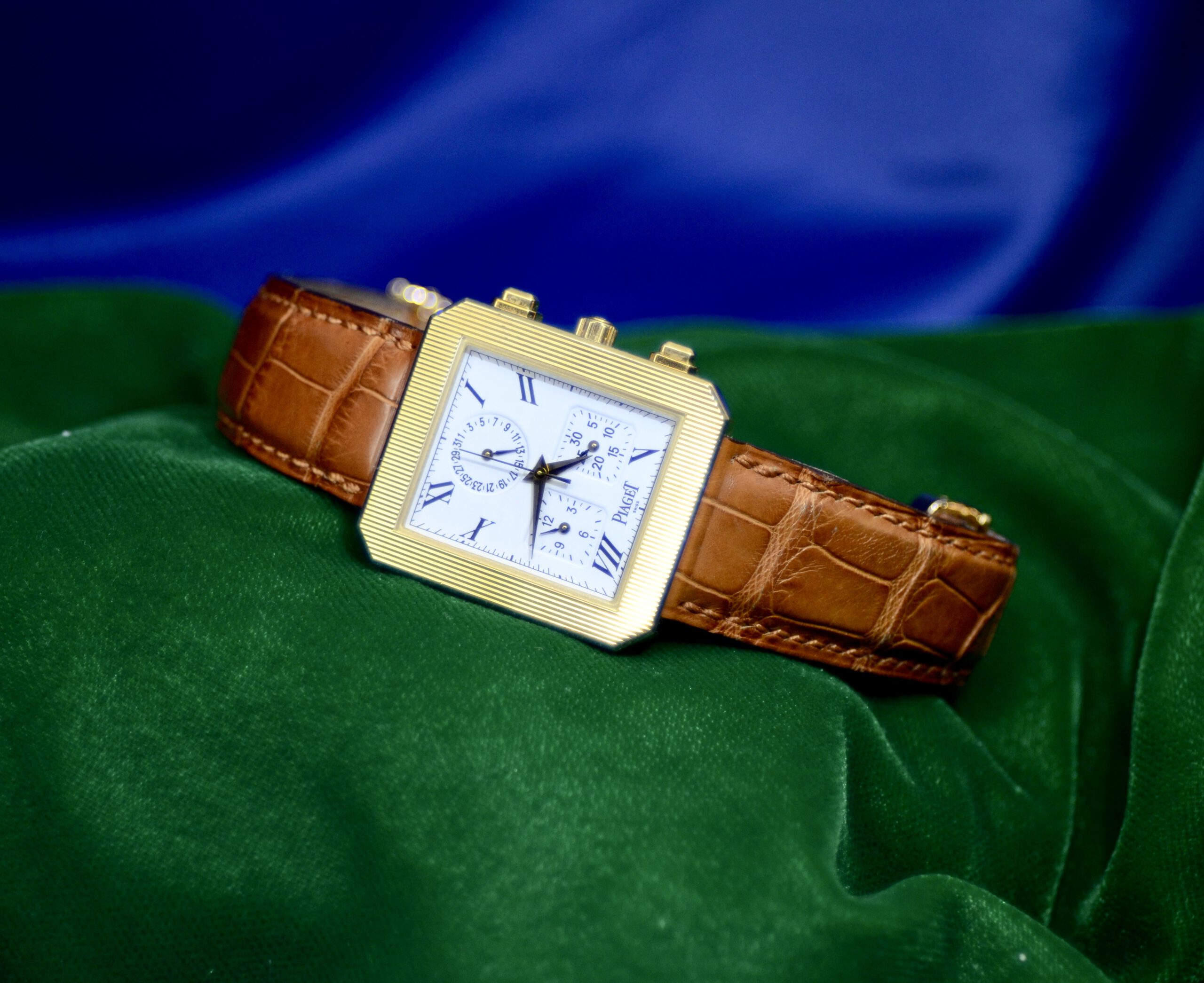 Piaget Protocol 18K Yellow Gold watch w/3 sub-dials/ papers – Top ...