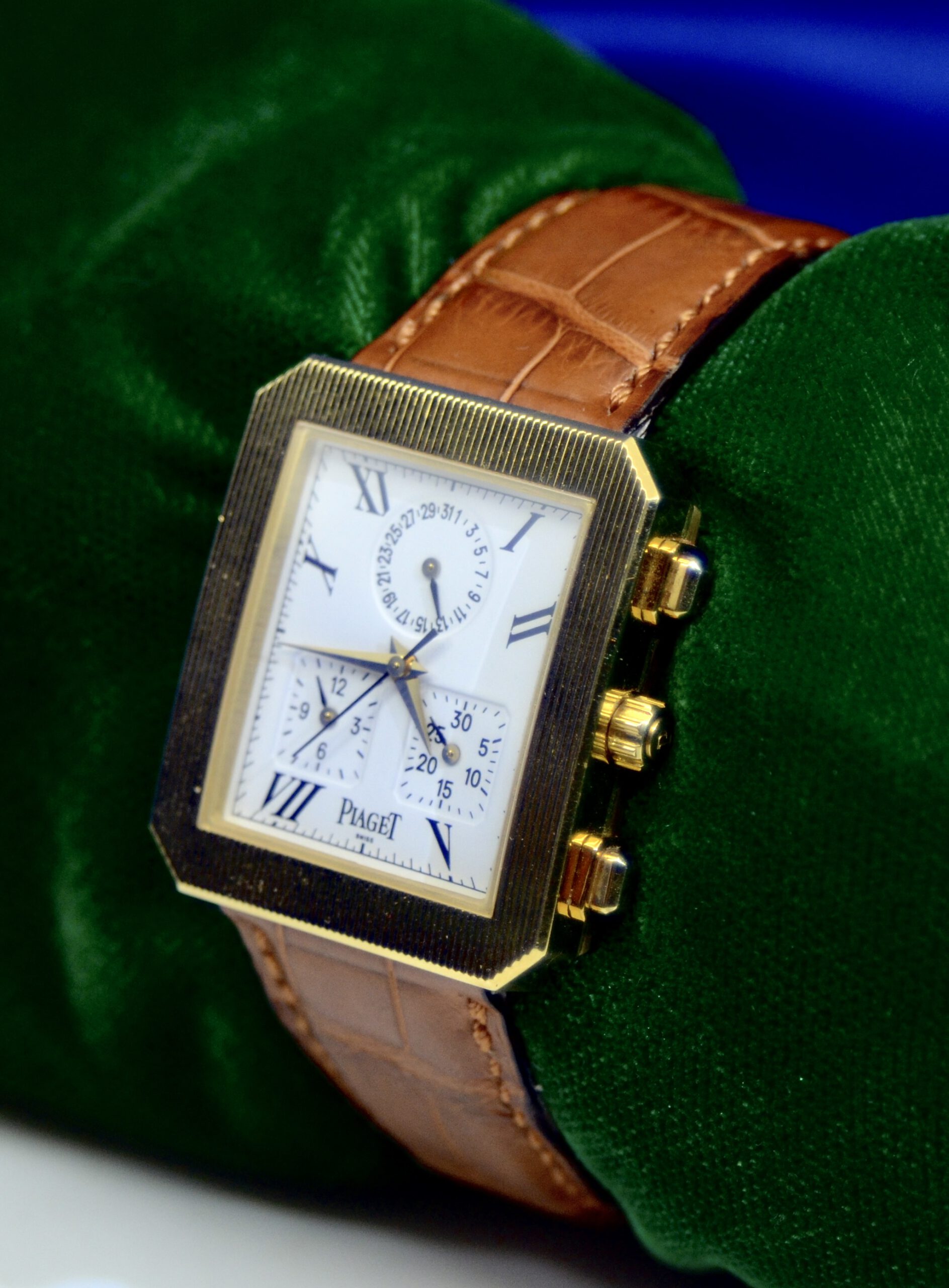 Piaget Protocol 18K Yellow Gold watch w/3 sub-dials/ papers – Top ...